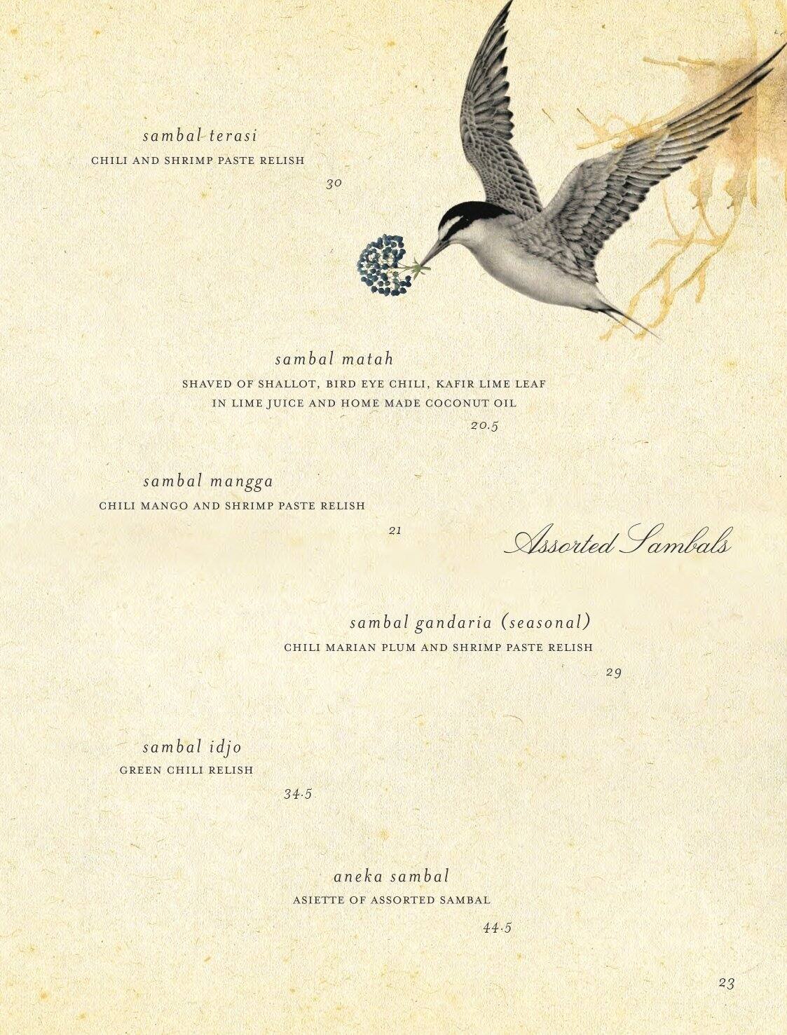 Menu at Bunga Rampai pub & bar, Jakarta, Teuku Nyak Arit