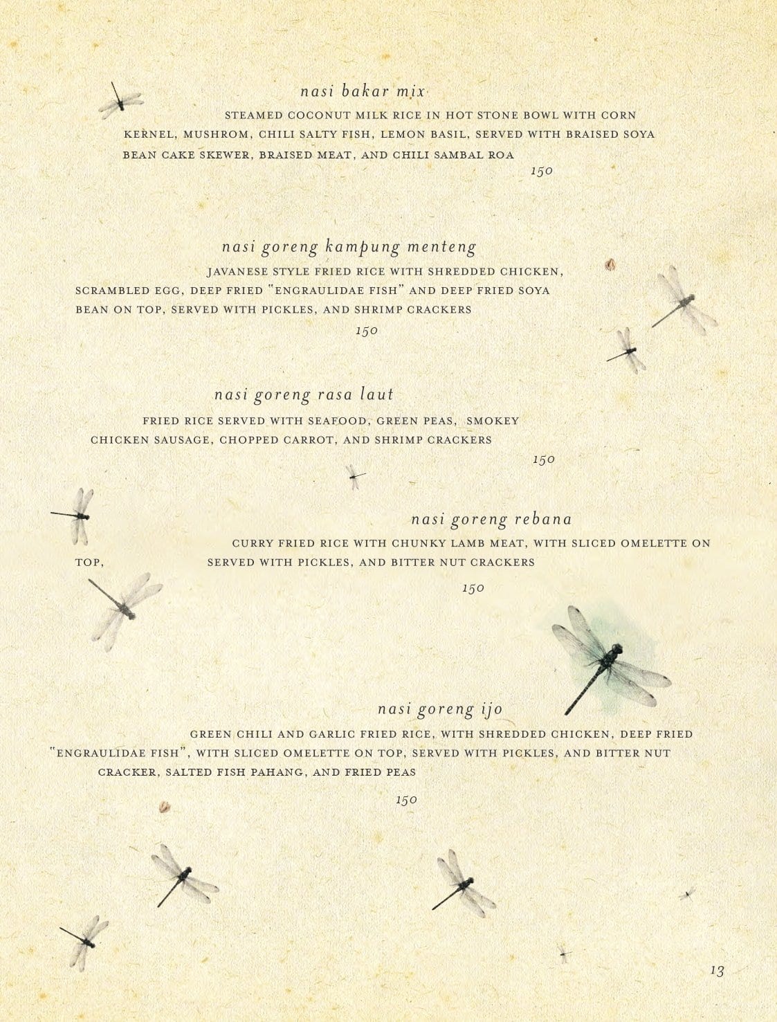 Menu at Bunga Rampai pub & bar, Jakarta, Jl. Teuku Cik Ditiro no. 35