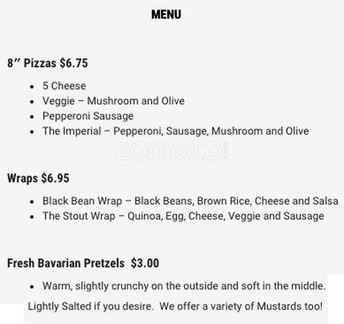 Menu at American Brewing Co Inc restaurant, Edmonds