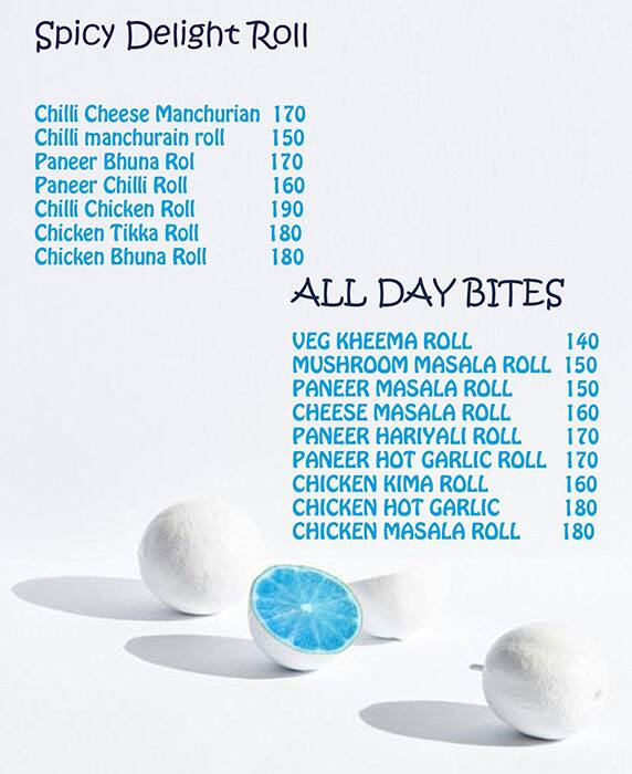 Menu at Indian Roll Express, Jaipur