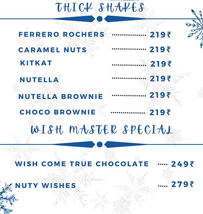 Menu of Winter Wishes, Gollapudi, Vijayawada