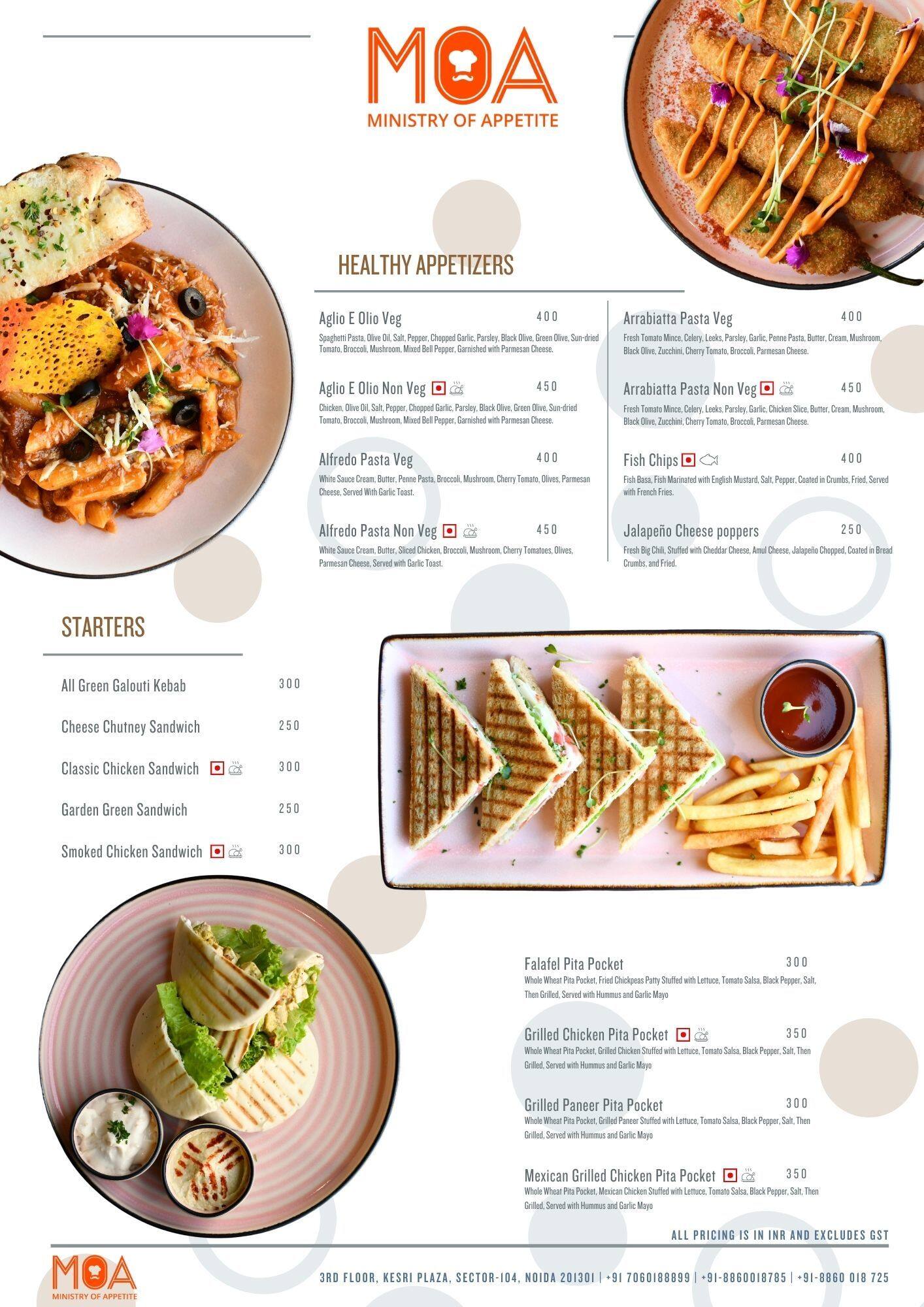 Menu of Ministry Of Appetite, Hajipur, Noida