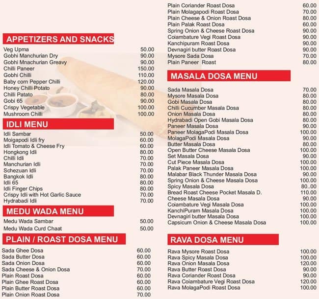 Menu at Awesome South Indian Restaurant & Juice Bar, Pune, Shop No.13