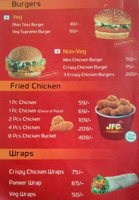 Menu at JFC Crispy Fried Chicken, Secunderabad