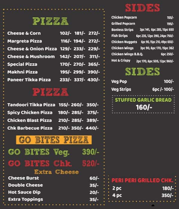 Menu of Burger Bites, Shastri Nagar, Ludhiana