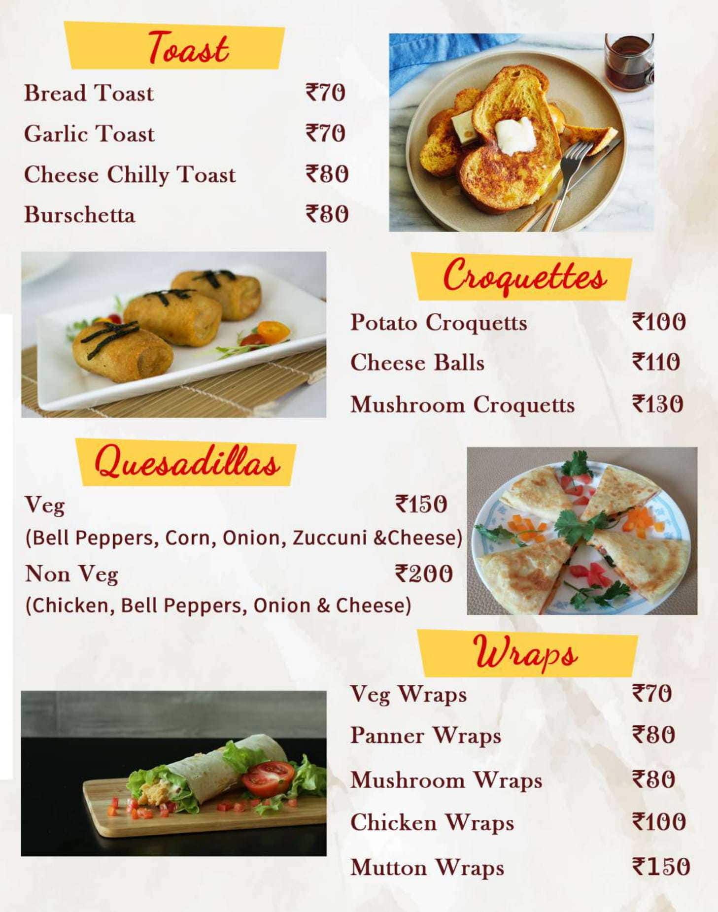 Menu of Food Court - Holiday Residency, Saravanampatty, Coimbatore