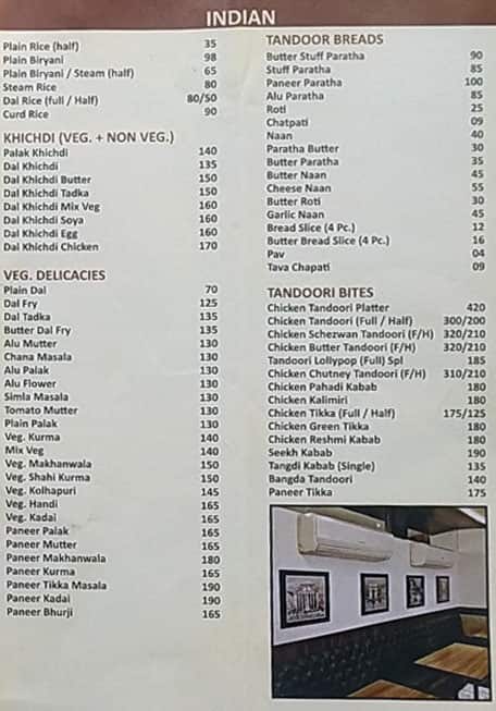 Menu at Hotel Triveni Bar and Restaurant Best Restaurant in Bandra ...