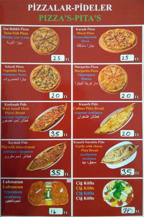 Menu at Emek Saray Restaurant, Istanbul, Galeria Laleli