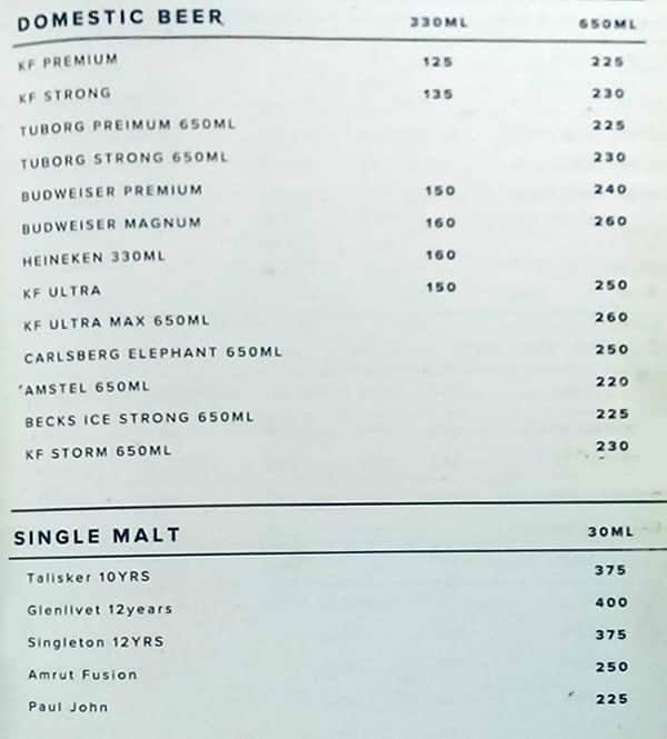 Menu at Chin Lung, Bengaluru, 30