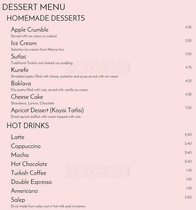 Menu at Isot Restaurant - Radlett, Radlett