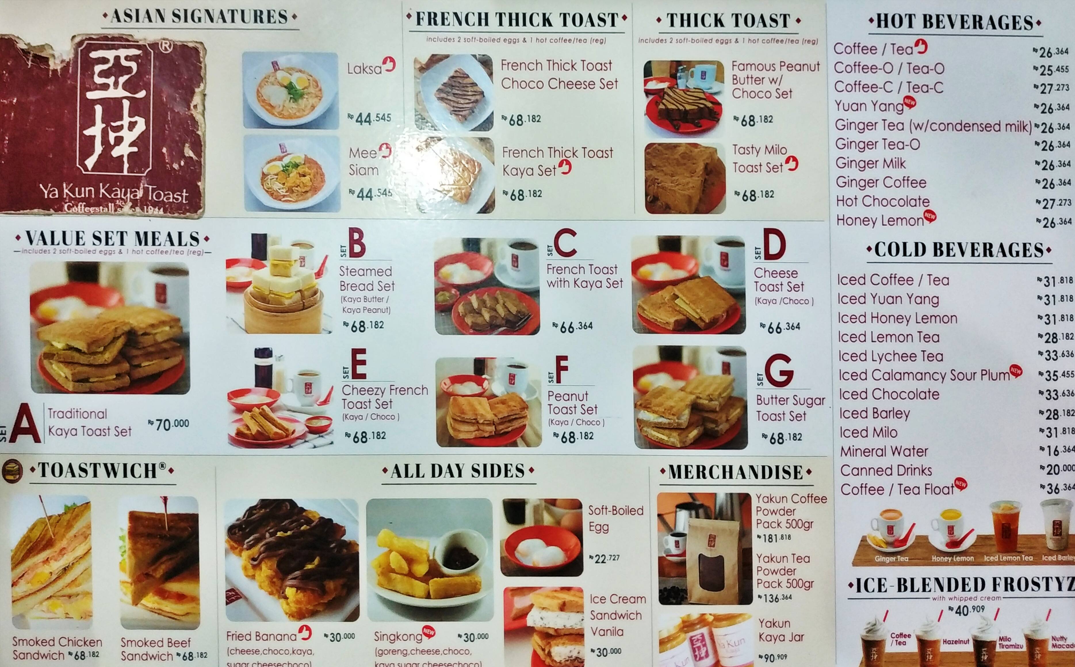 Menu At YaKun Kaya Toast Cafe Jakarta Jl Jenderal Sudirman Menu At YaKun Kaya Toast Cafe Jakarta Jl Jenderal Sudirman