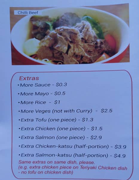 Menu at Tokyo Loco Bowl restaurant, Crows Nest, 82 Willoughby Rd