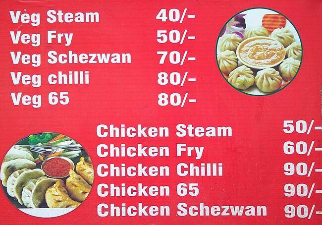 Menu of Himalayan Momos, Kothrud, Pune