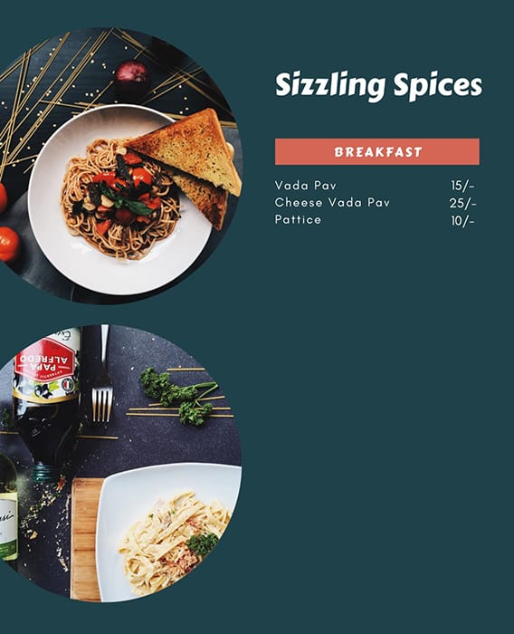 Menu of Sizzling Spices, Sinhgad Road, Pune