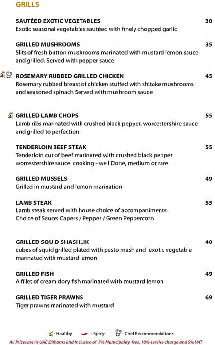 Menu at Kovalam Restaurant, Dubai