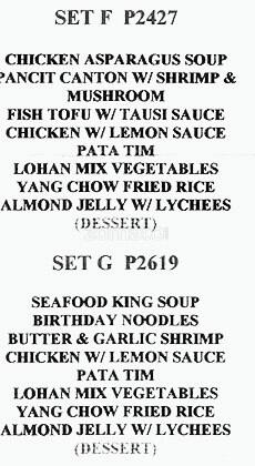 Menu at Good Chi restaurant, Pasay