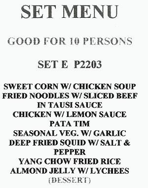 Menu at Good Chi restaurant, Pasay