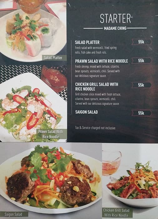 Menu at Cali Deli & Madame Ching Surabaya Menteng restaurant, Jakarta ...