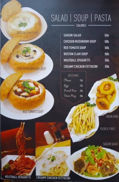 Cali Deli Madame Ching Menu, Menu for Cali Deli Madame Ching, Sudirman ...
