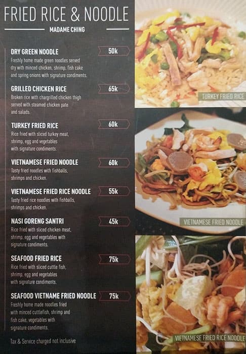 Menu at Cali Deli & Madame Ching Surabaya Menteng restaurant, Jakarta ...