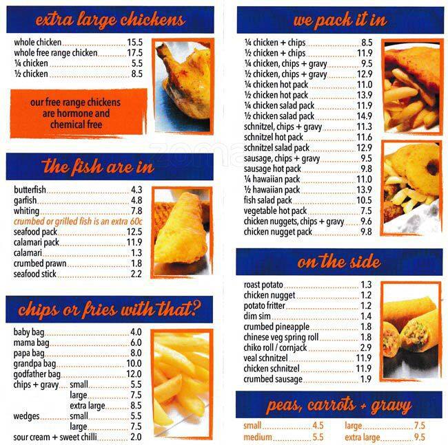 Menu at Urban Chicken restaurant, Hawthorn