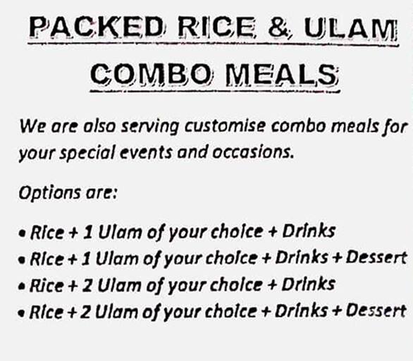 Menu at HARI NG Lechon Manok cafeteria, Abu Dhabi