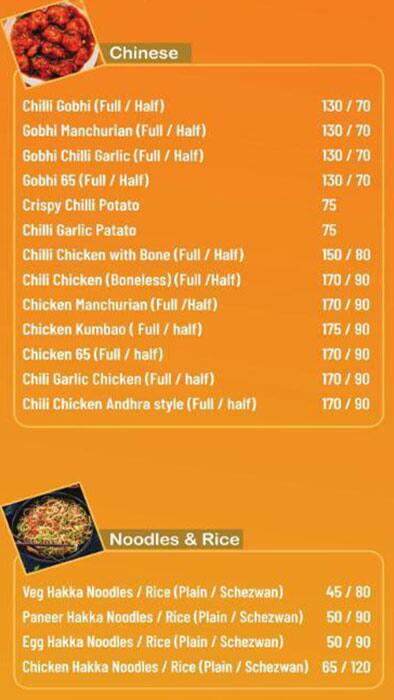 Menu at Tappus' Street Food Express, Patna