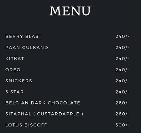 Menu of Alchemist The Shake Lab, Dahisar East, Mumbai