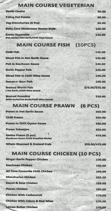 Menu at BELL PEPPER, Kolkata, 28/