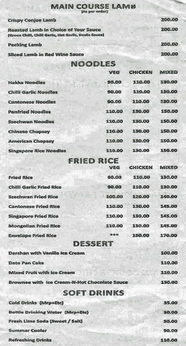 Menu at BELL PEPPER, Kolkata, 28/