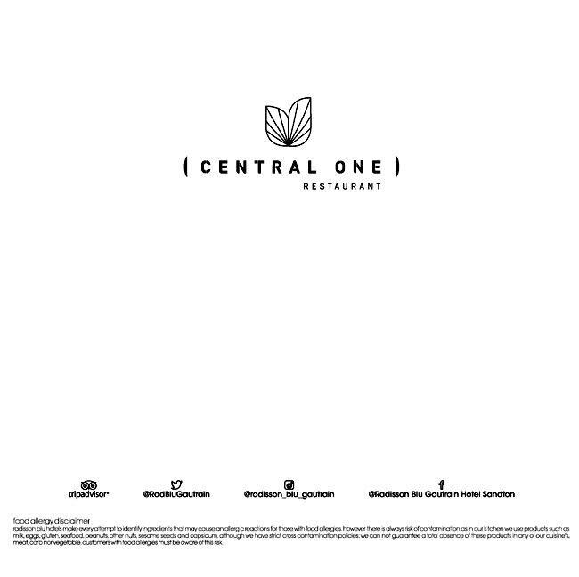 Menu at Central One Bar & Restaurant, Johannesburg