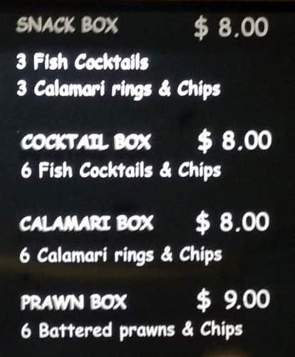 Menu at Atlantic Fish & Chips Mount Druitt restaurant, Mount Druitt