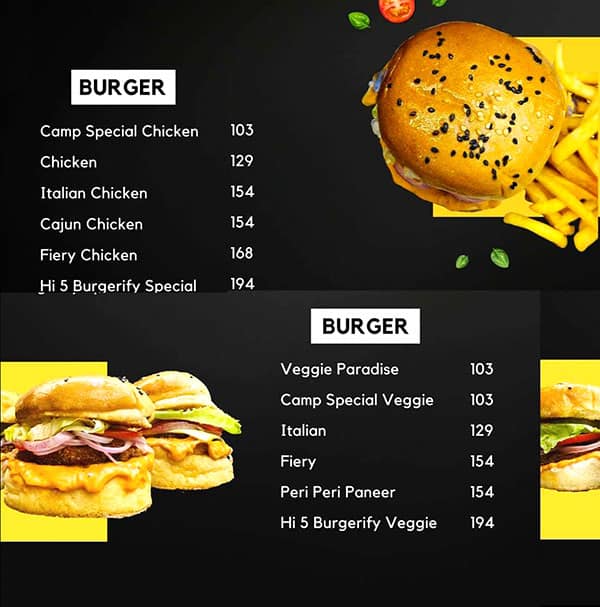 Menu of Burgerify, Katraj, Pune