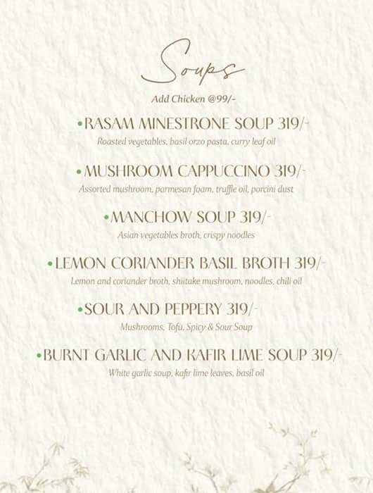 Menu of Birch By Romeo Lane, Netaji Subhash Place, New Delhi