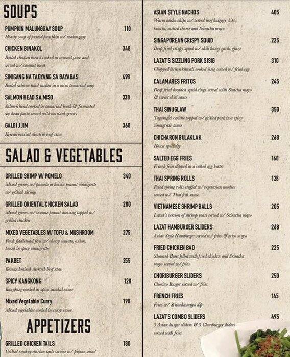 Lazat Menu, Menu for Lazat, Tomas Morato, Quezon City - Zomato Philippines