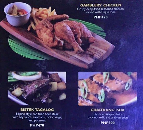 Menu at New York Pinoy Deli restaurant, Pasay