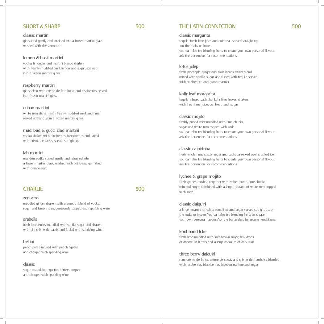 Distil - Vivanta by Taj Connemara Menu - Zomato