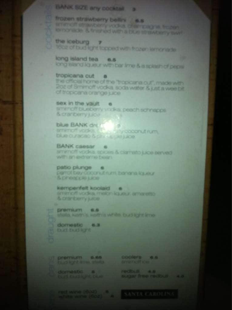 Menu at Bacio Trattoria pub & bar, Barrie