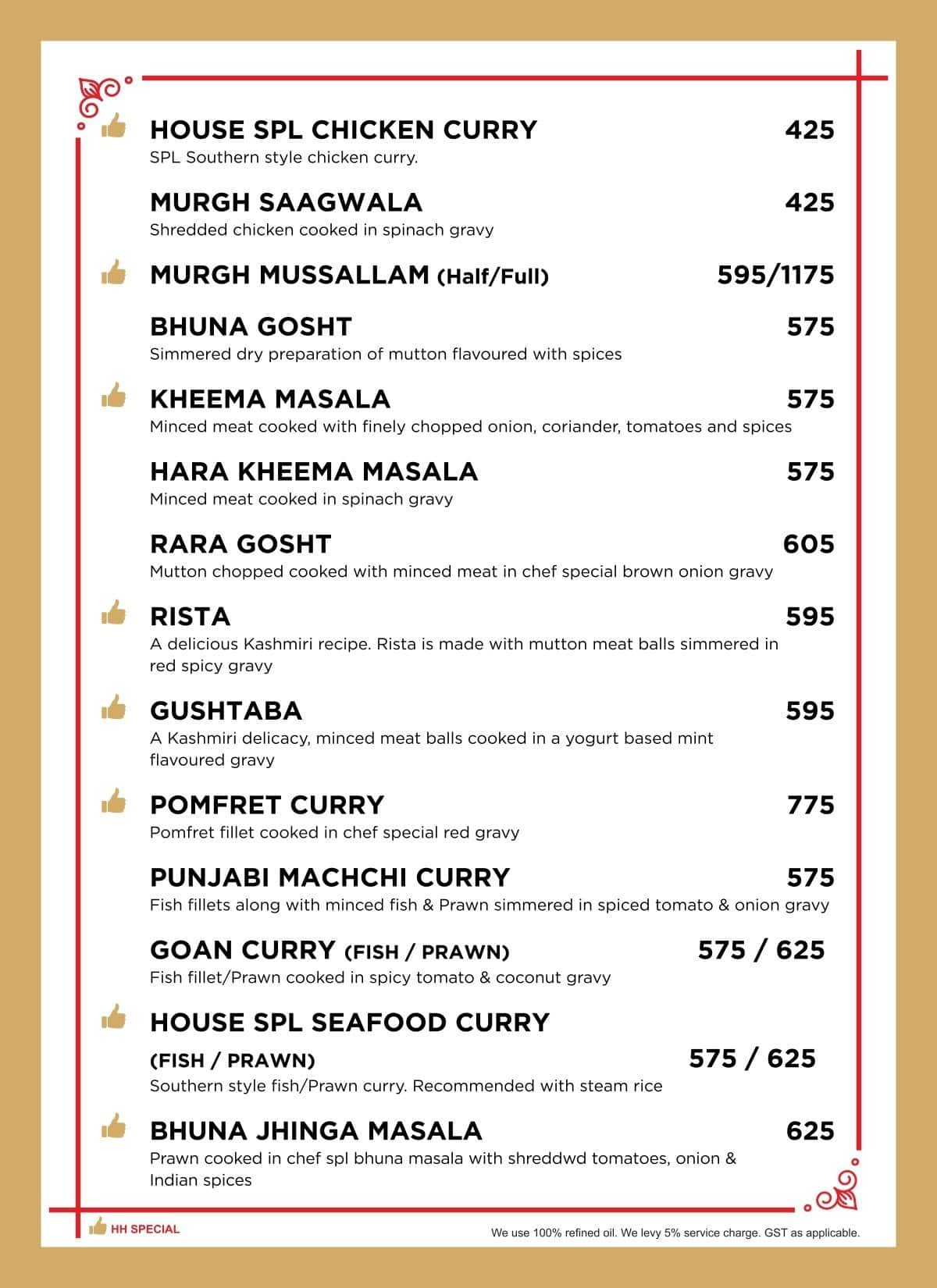 Menu at HER HIGHNESS RESTAURANT & COCKTAIL BAR, Pune