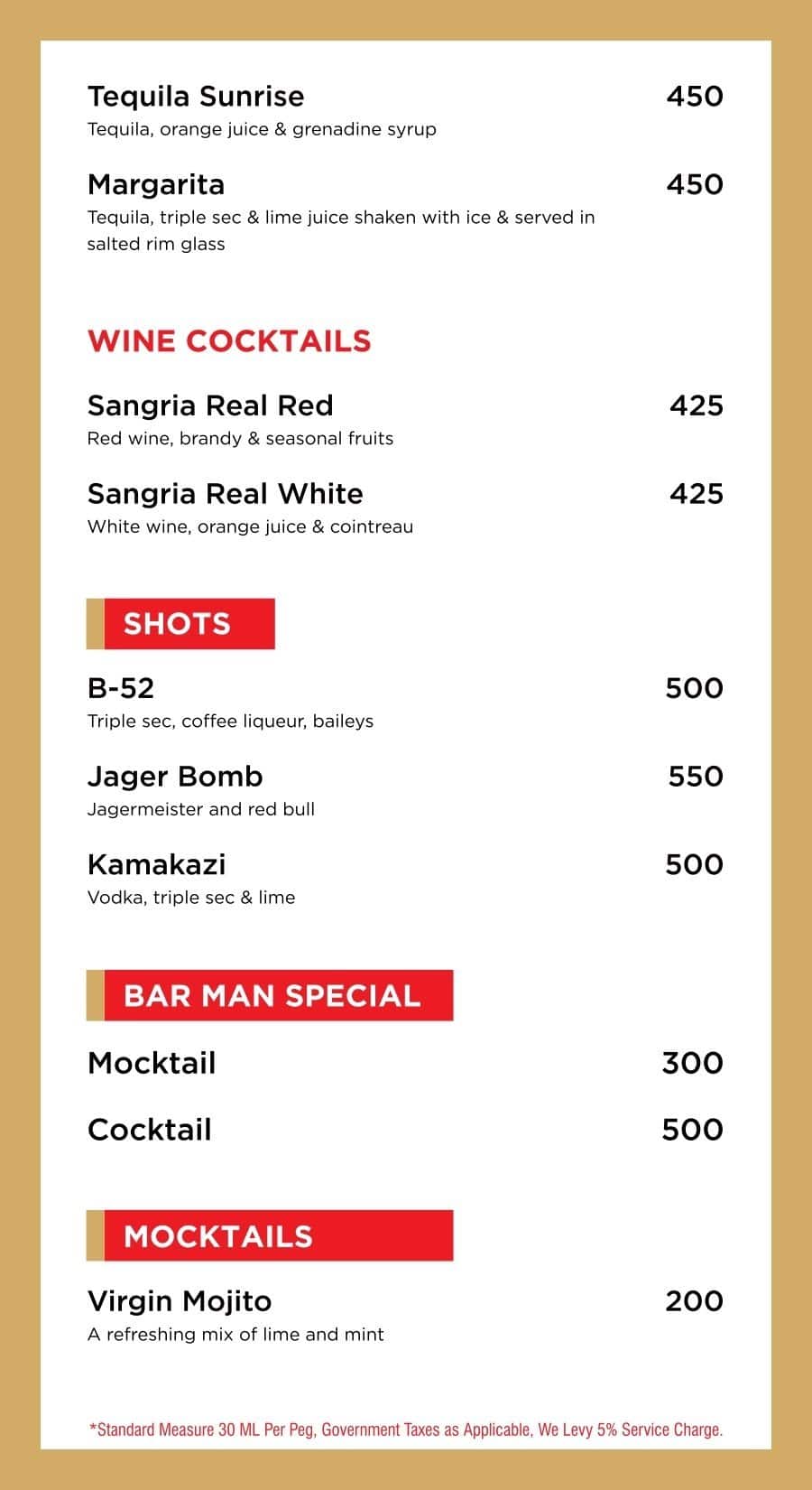 Menu at HER HIGHNESS RESTAURANT & COCKTAIL BAR, Pune