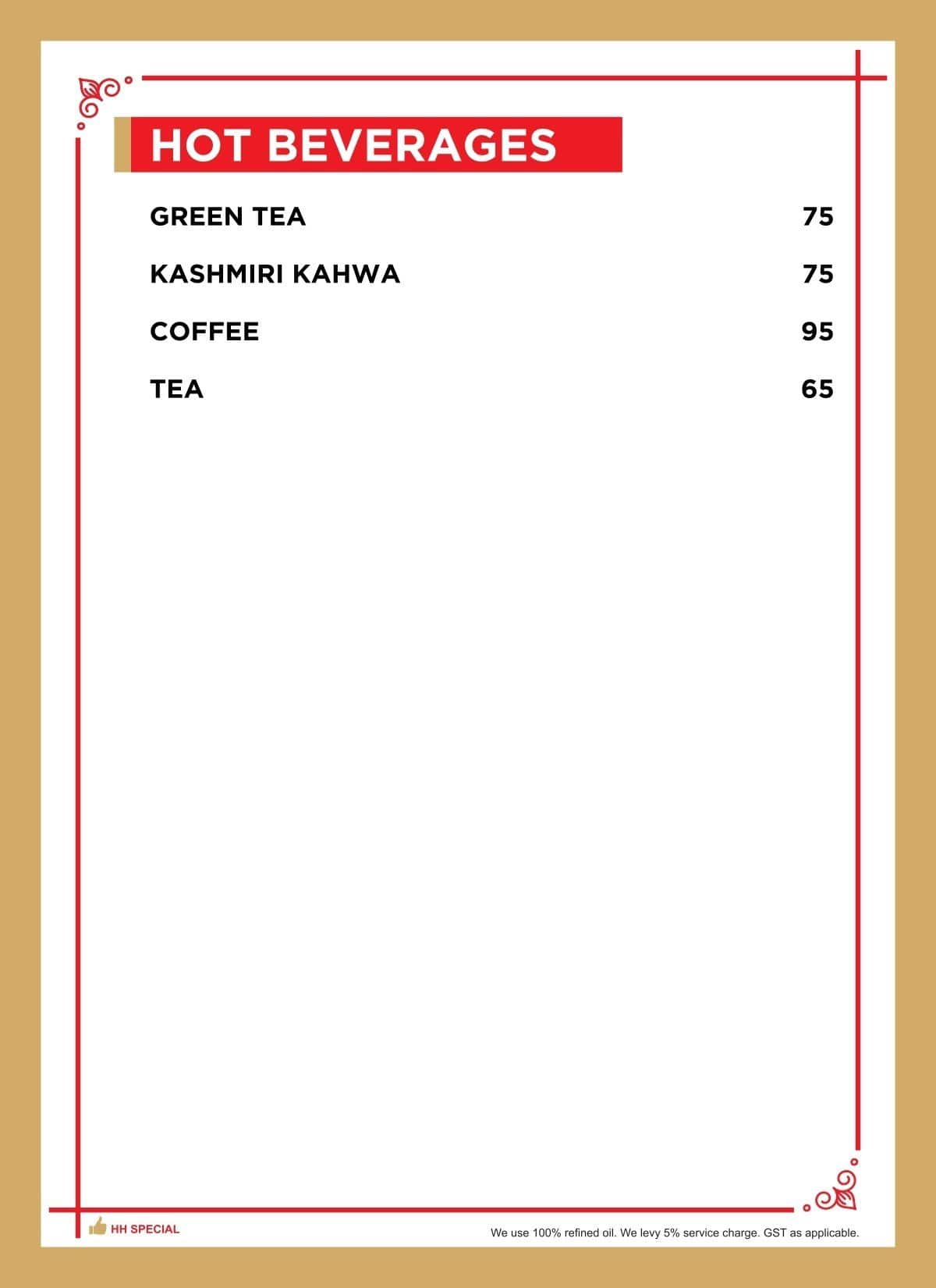 Menu at HER HIGHNESS RESTAURANT & COCKTAIL BAR, Pune