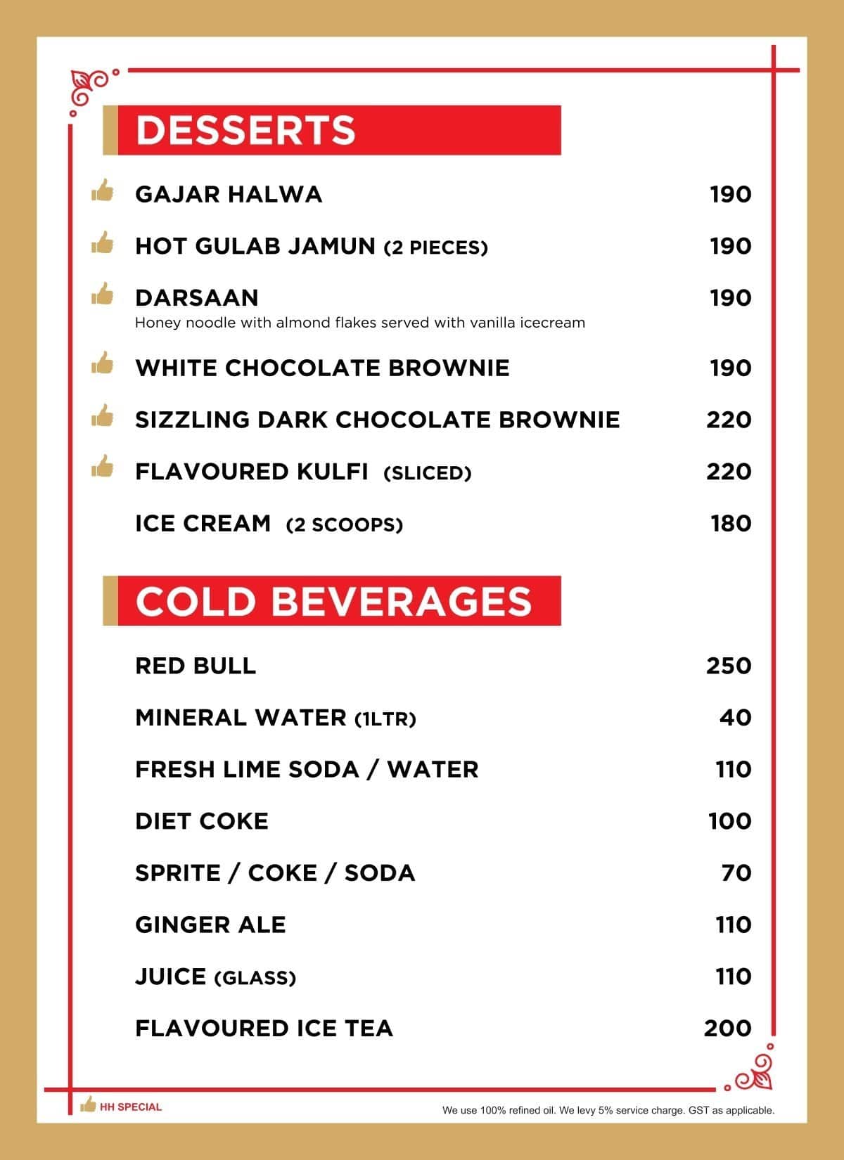 Menu at HER HIGHNESS RESTAURANT & COCKTAIL BAR, Pune