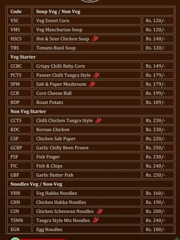 Menu of Ravagh, New Town, Kolkata