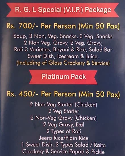 Menu of The Royal Grand Lazeez, Undri, Pune