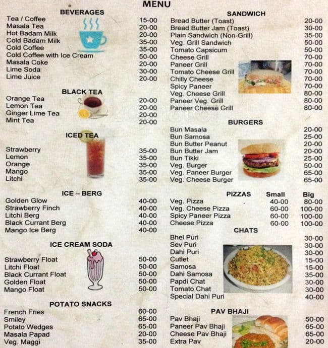 Menu at Sugar 'N' Spice, Bengaluru