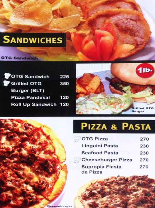 Menu at Off the Grill pub & bar, Cainta