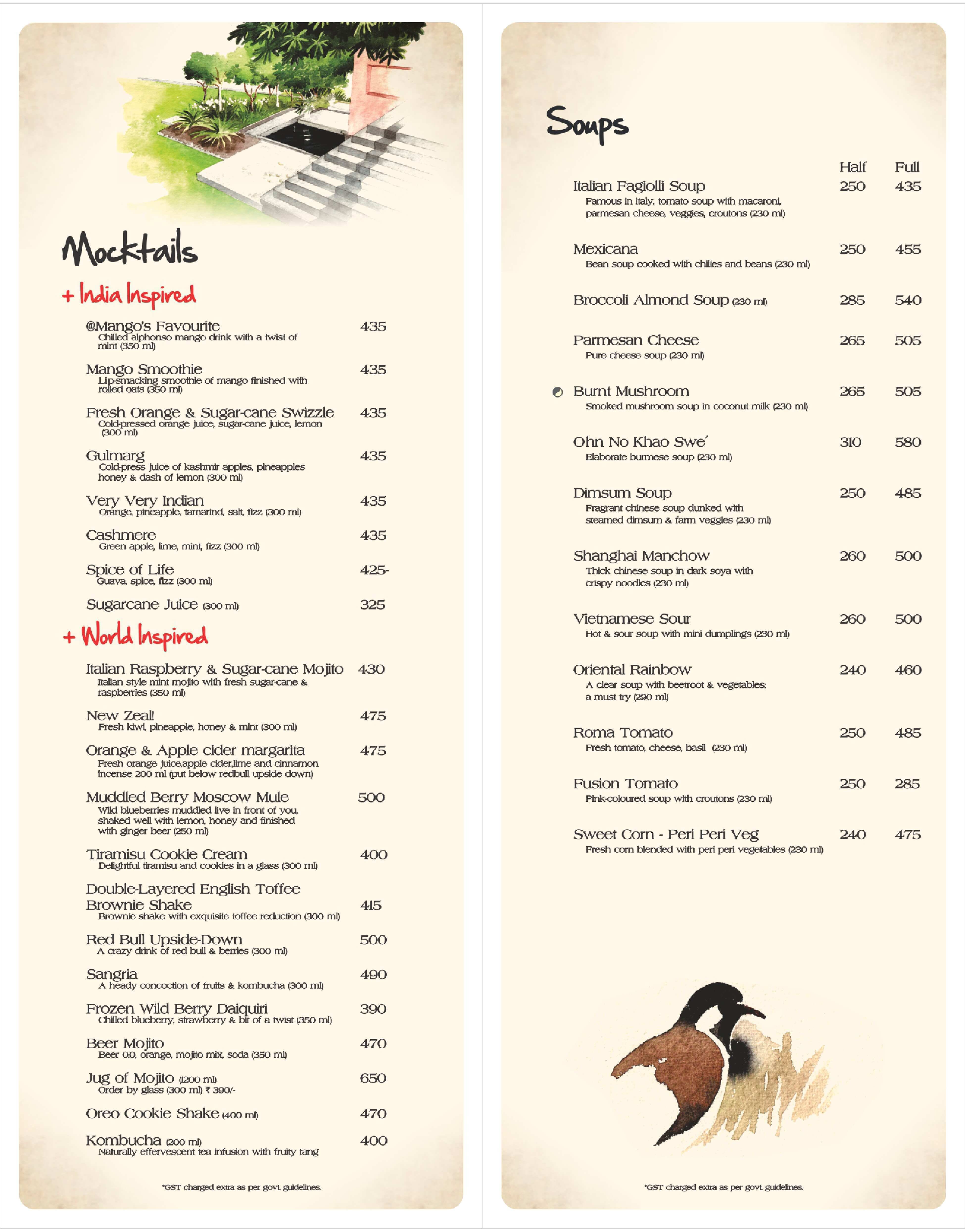 Menu of @Mango, Bodakdev, Ahmedabad