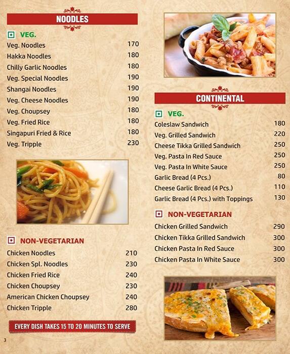 Menu at Basant, Ludhiana, Chandigarh Rd