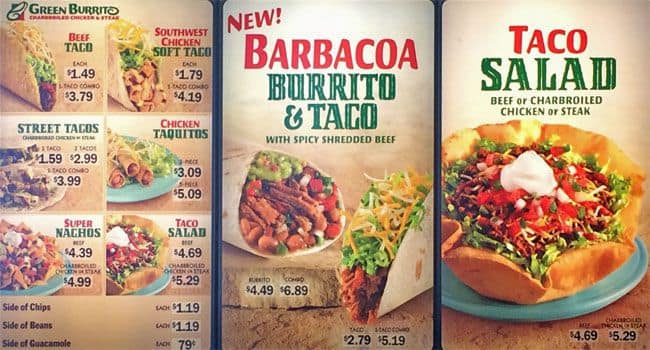 Menu at Carl's Jr fast food, San Jose, Branham Ln