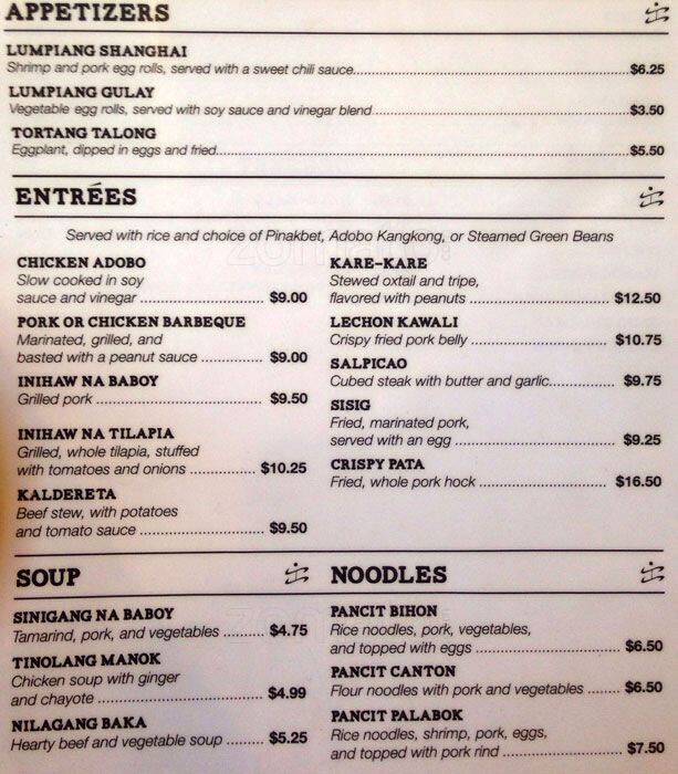 Menu at Sunburst Grill restaurant, Aurora